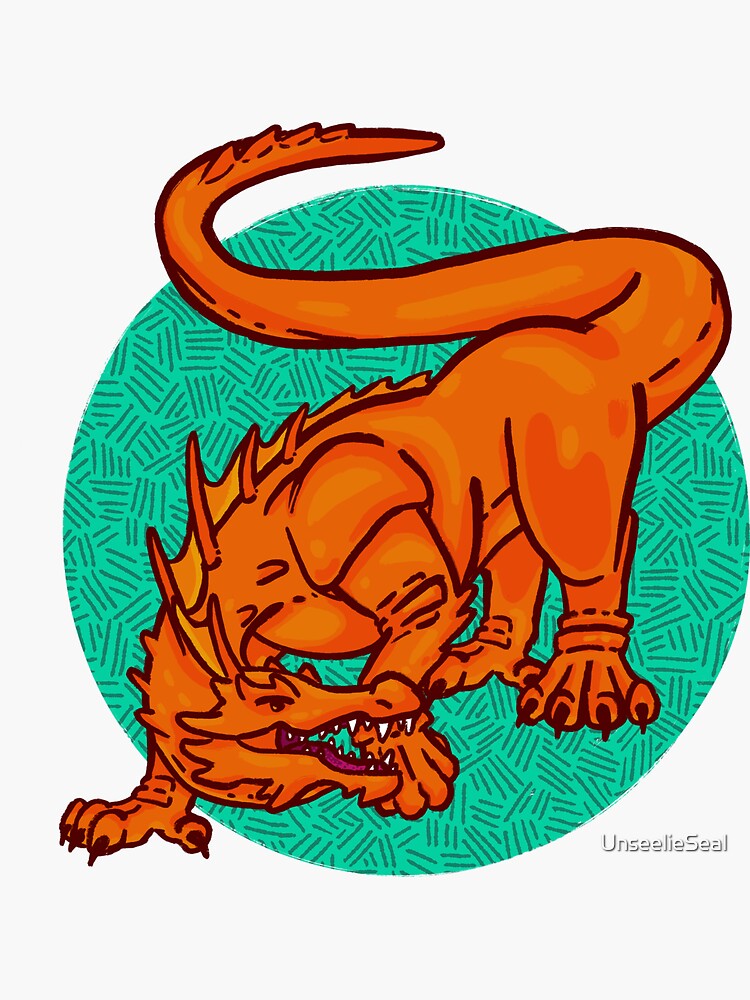 "Hissing Felldrake" Sticker for Sale by UnseelieSeal | Redbubble