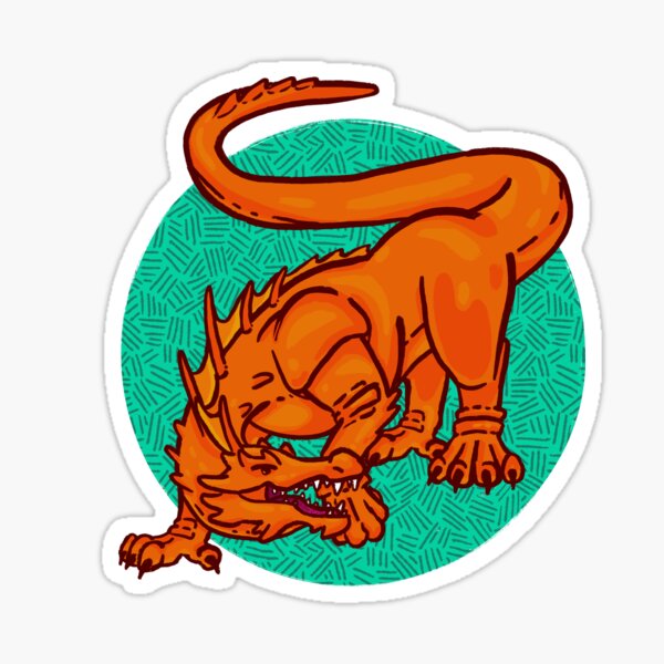 "Hissing Felldrake" Sticker for Sale by UnseelieSeal | Redbubble