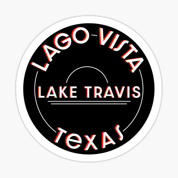 "White Black BG Red Lago Vista Lake Travis Texas Circle Emblem Logo ...