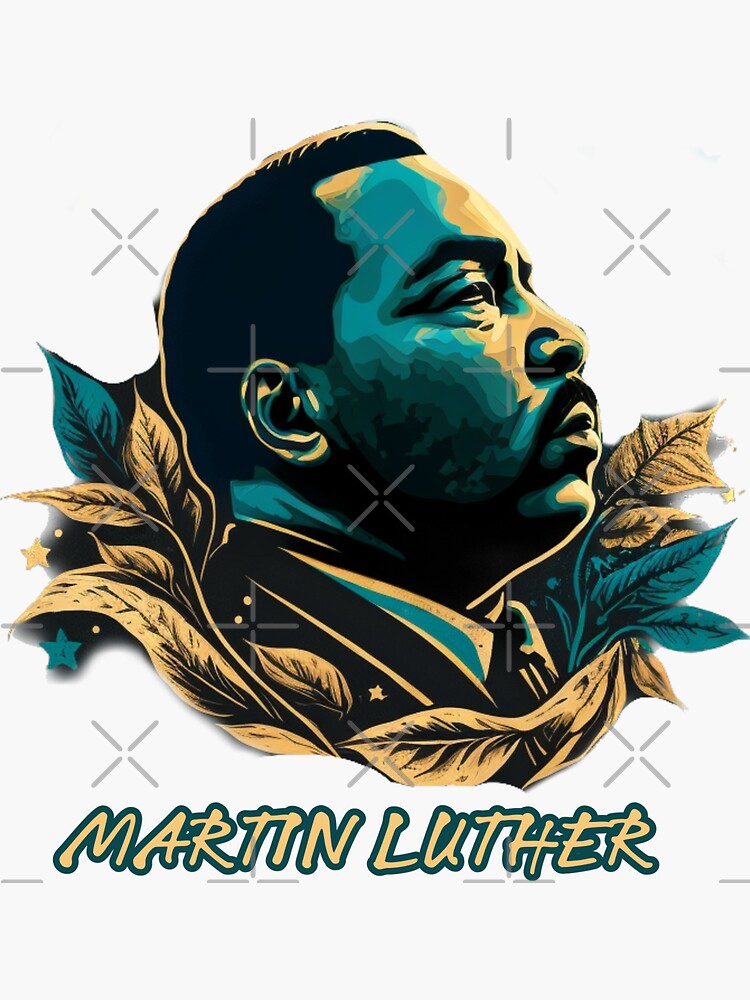 Martin Luther King Jr" Sticker for Sale by SmaxArt | Redbubble