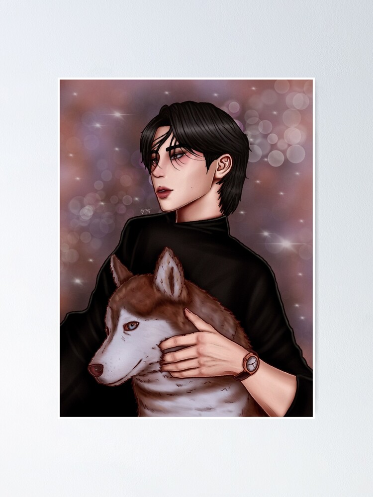 "Mingyu Seventeen + Husky" Poster for Sale by mochikookart | Redbubble