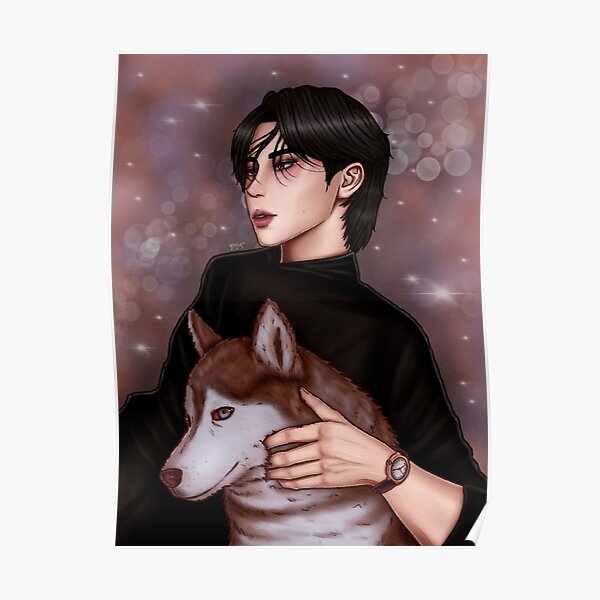 "Mingyu Seventeen + Husky" Poster for Sale by mochikookart | Redbubble