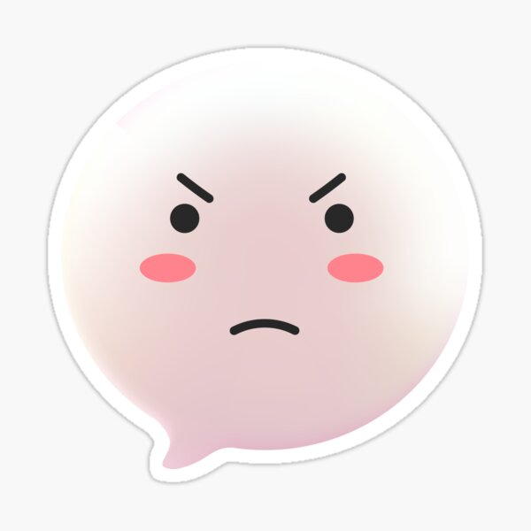 "Angry face" Sticker for Sale by goldenlolly1 | Redbubble
