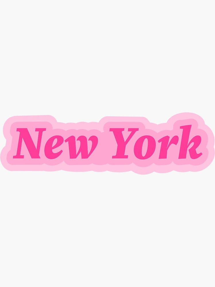 "Pink New York Design" Sticker for Sale by 3Edesigns | Redbubble