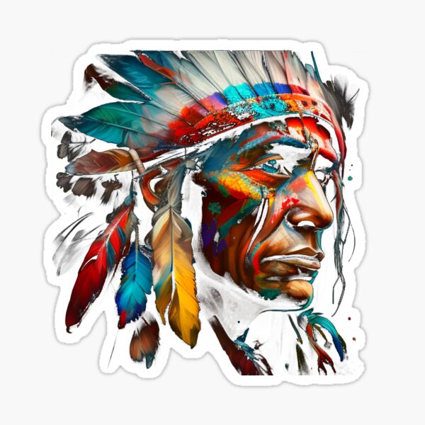"Native American Art" Sticker for Sale by desbayn | Redbubble