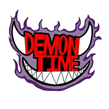 "Demon time logo" Sticker for Sale by Codexarts | Redbubble