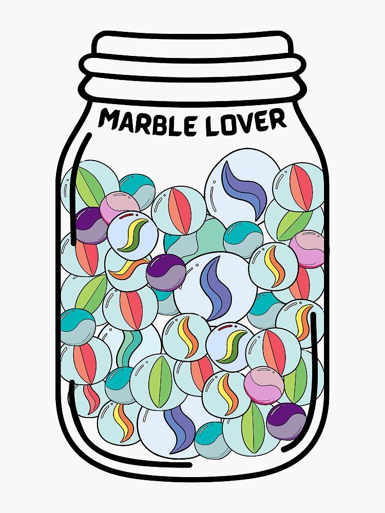 "Marble jar" Sticker for Sale by mountainmint | Redbubble