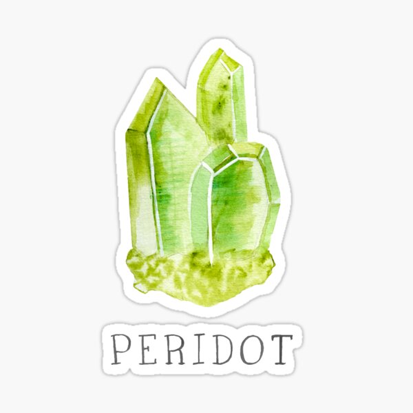 "Peridot, Treasure of Ages" Sticker for Sale by Magbees | Redbubble