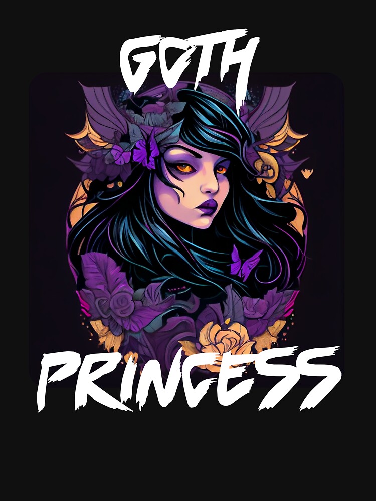 "Digital Art Design Of A Goth Princess 5" T-shirt for Sale by PD-Store ...