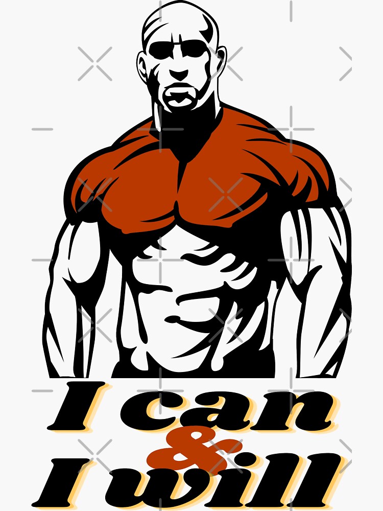 "Bodybuilding motivation " Sticker for Sale by Omar-Rashed | Redbubble