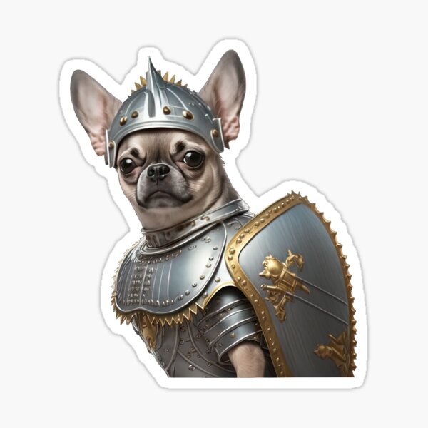 "Armored Doggo" Sticker for Sale by Studio-g | Redbubble