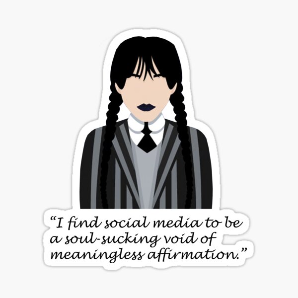 "Wednesday Quote" Sticker for Sale by Grades-Designs | Redbubble