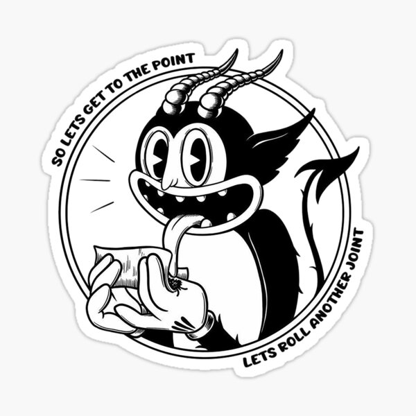 "The Devil (Rolling) - ghostemane x cuphead" Sticker for Sale by Psyche ...