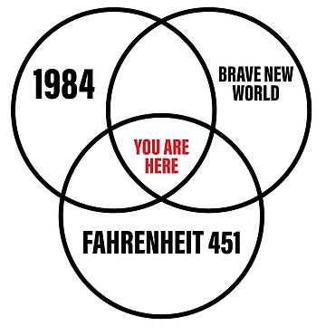 Pegatina for Sale con la obra «Estás aquí | Meme De Elon Musk | Fahrenheit 451, 1984, Un mundo ...