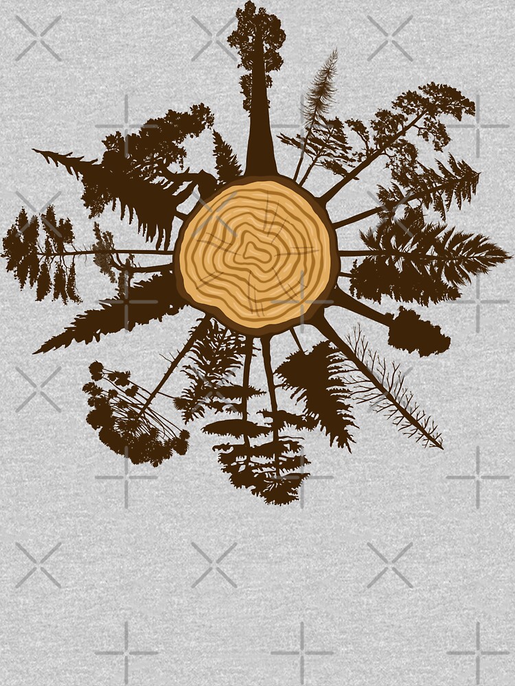 "Tree trunk Cross Section Growth Rings Pine Trees" T-shirt for Sale by ...
