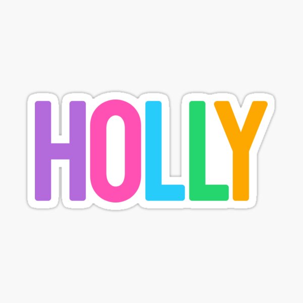 "Holly Name" Sticker for Sale by A-Personalised | Redbubble