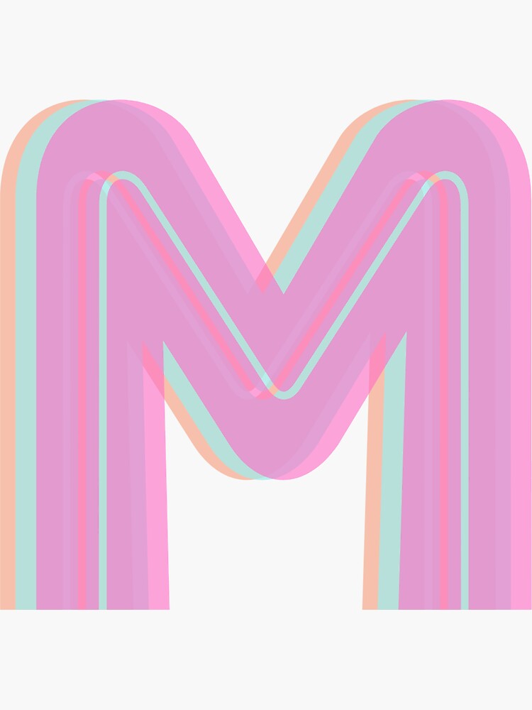 "M Initial" Sticker for Sale by dinafried23 | Redbubble