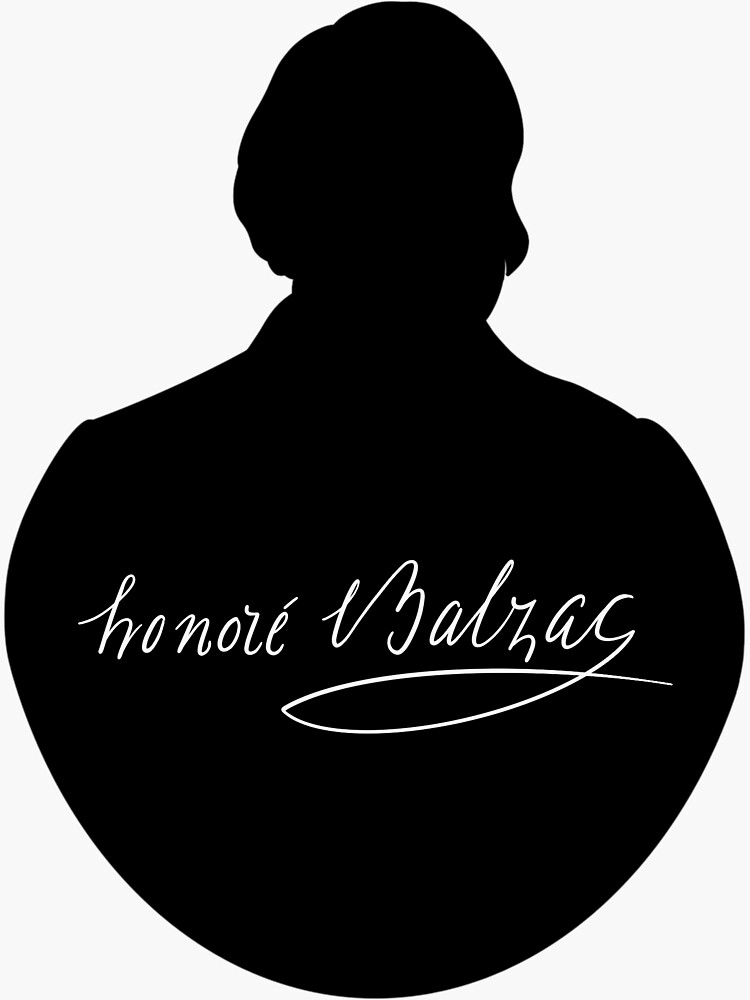 "HONORÉ DE BALZAC Signature Silhouette" Sticker for Sale by ...