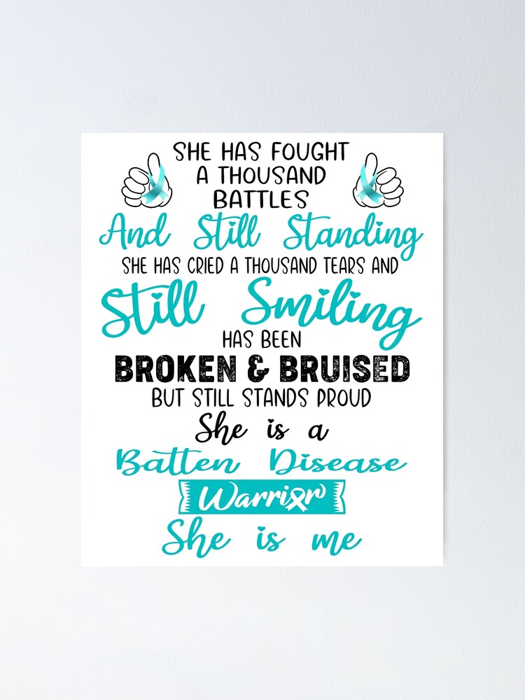 "Batten Disease Warrior SHE IS ME - Support Batten Disease Fighter ...
