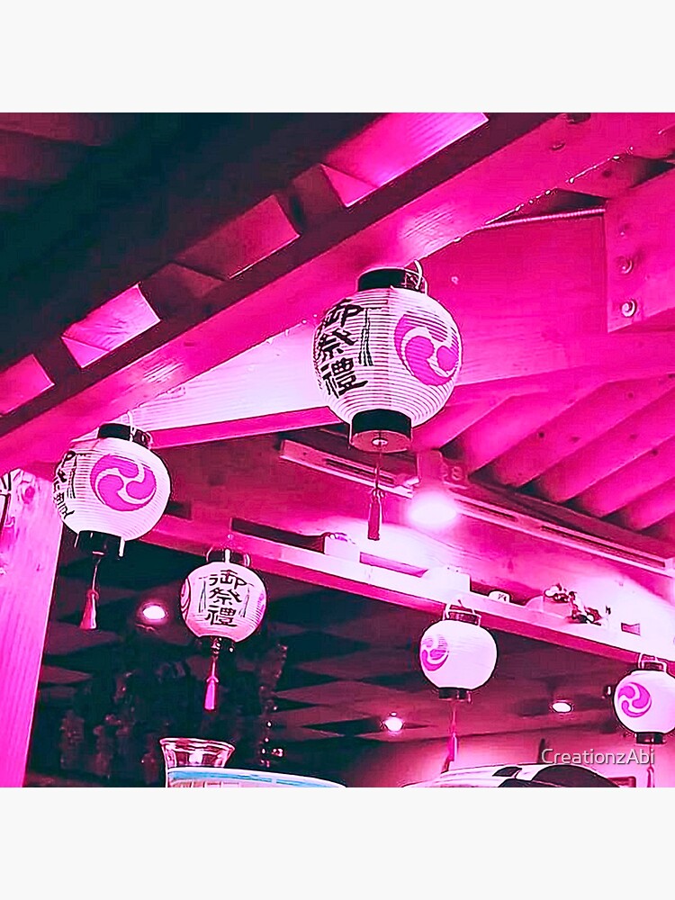 "Tokyo Pink City Japan Cyberpunk Aesthetic" Sticker for Sale by ...