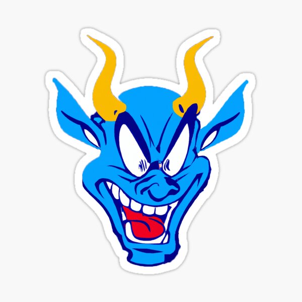 "Duke Laughing Blue Devil" Sticker for Sale by Griesigns | Redbubble
