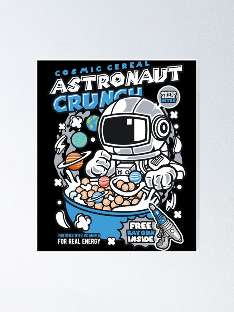 "Astronaut Crunch Cosmic Space Cereal Design Breakfast Fan Active ...