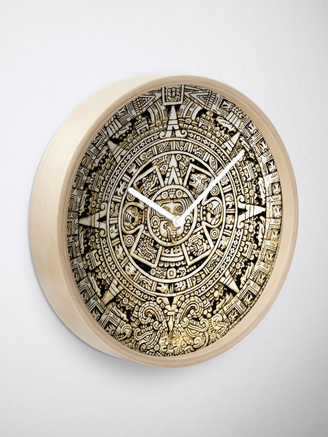 "Aztec Calendar" Clock by SAUHER | Redbubble