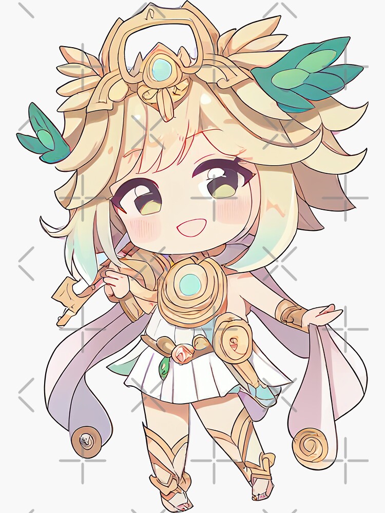 "Virgo Chibi Zodiac Anime Girl" Sticker for Sale by peachycrossing ...