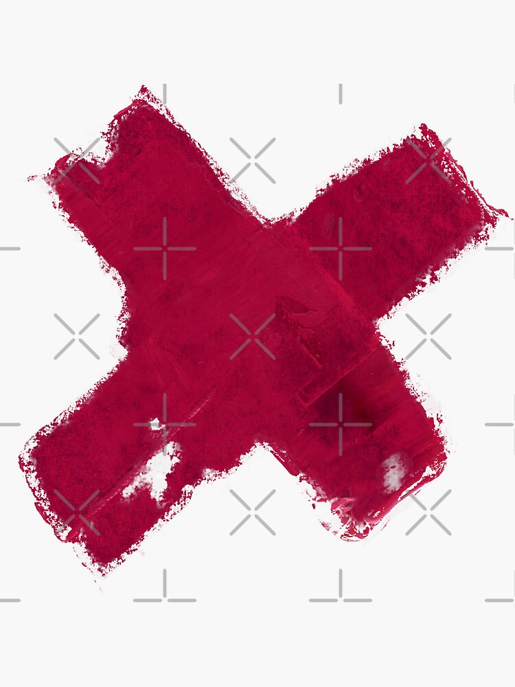 "Oil painted cross X on dark background" Sticker for Sale by Moolversin ...