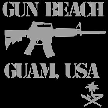 "GUAM RUN 671 Gun Beach" Sticker for Sale by RUN671GUAM | Redbubble