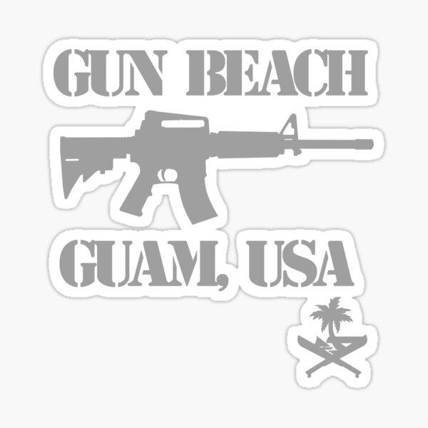 "GUAM RUN 671 Gun Beach" Sticker for Sale by RUN671GUAM | Redbubble