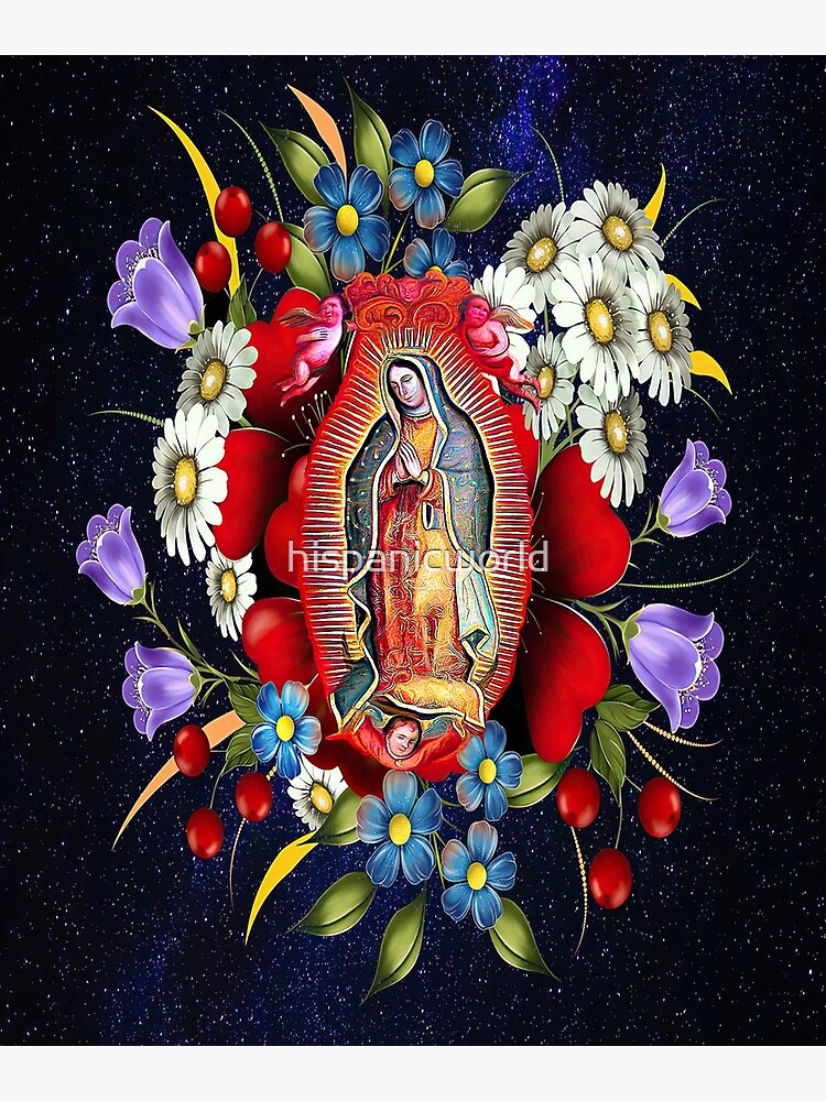 "Our Lady of Guadalupe Mexican Virgin Mary Mexico Flowers Tilma ...