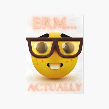 "ERM ACTUALLY MEME" Art Board Print for Sale by sujojo | Redbubble