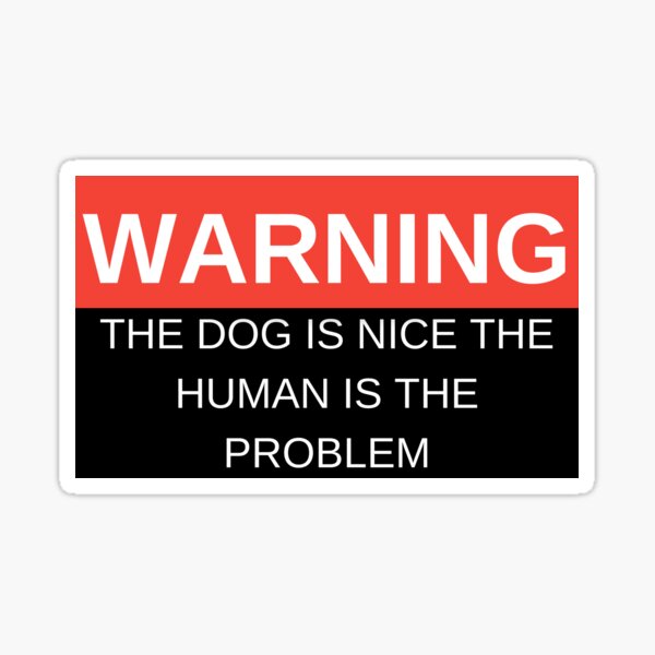 "Human warning label" Sticker for Sale by Madalina-Ivg | Redbubble