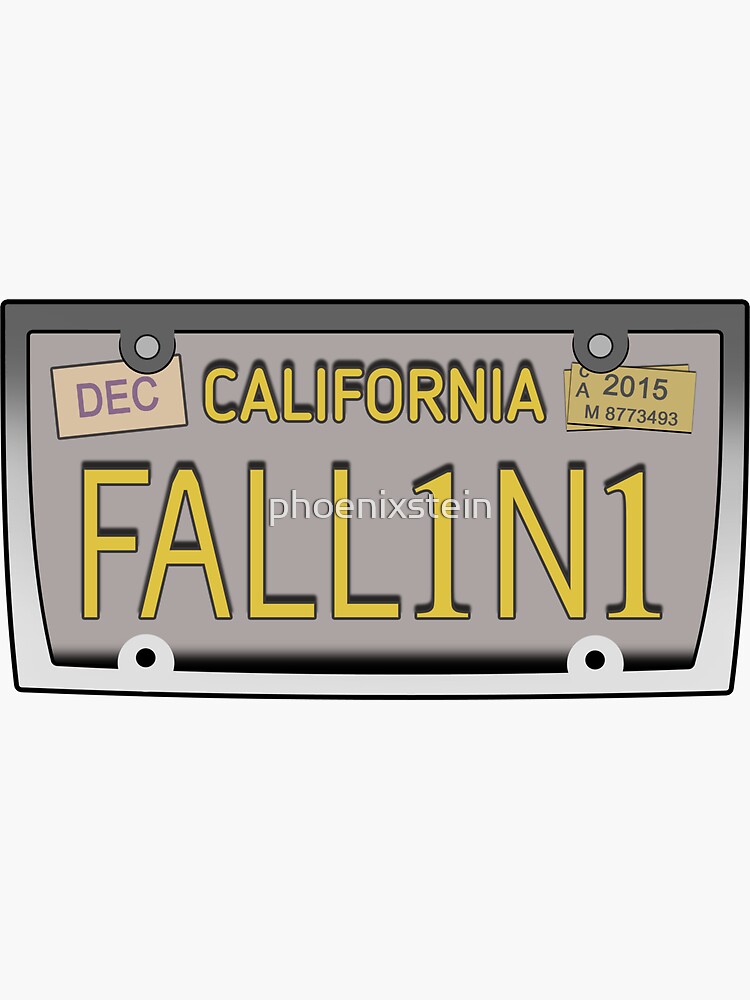 "Lucifer's license plate - FALL1N1" Sticker for Sale by phoenixstein ...