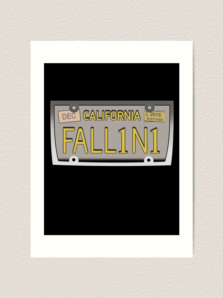 "Lucifer's license plate - FALL1N1" Art Print by phoenixstein | Redbubble
