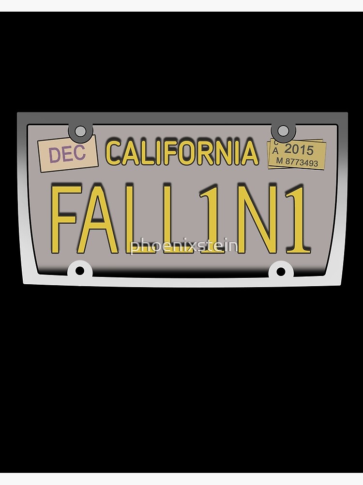"Lucifer's license plate - FALL1N1" Art Print by phoenixstein | Redbubble