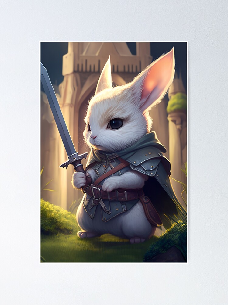 "D20 Baby Bunny Paladin" Poster for Sale by rykker | Redbubble