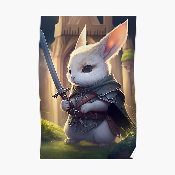 "D20 Baby Bunny Paladin" Poster for Sale by rykker | Redbubble