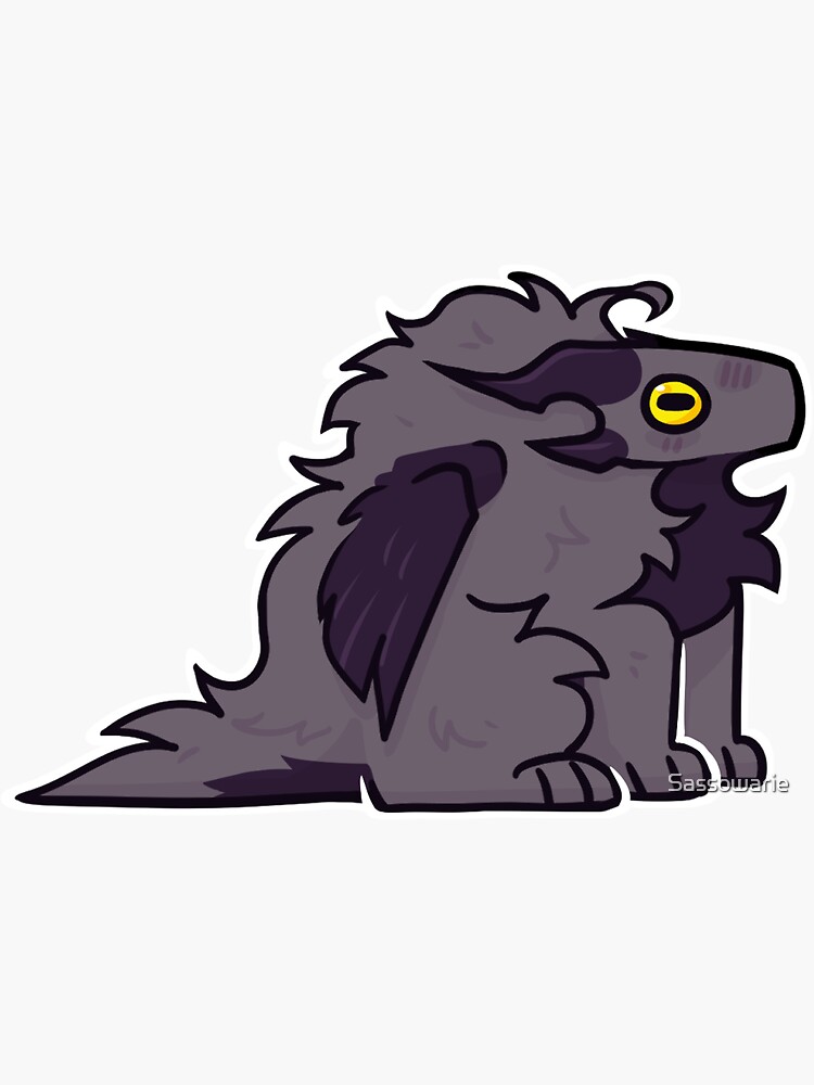 "floofy dragon" Sticker for Sale by Sassowarie | Redbubble