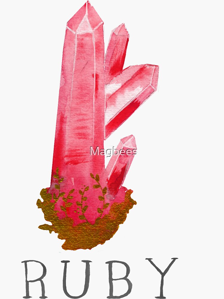 Ruby For Good Fortune Sticker By Magbees Redbubble ruby-for-good-fortune-sticker-by-magbees-redbubble