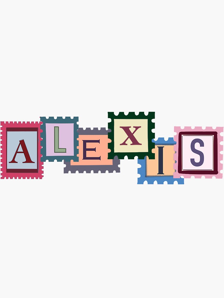 "Alexis Name Stamp Vintage Cute" Sticker for Sale by ssamanthamorgan ...
