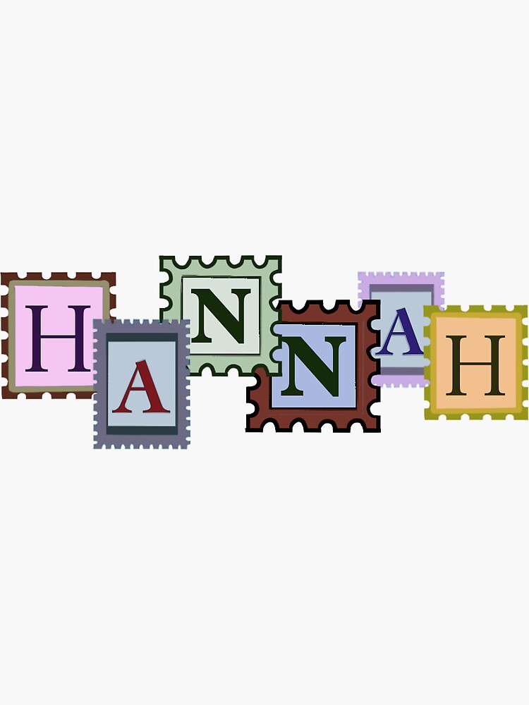 "Hannah Name Stamp Vintage" Sticker for Sale by ssamanthamorgan | Redbubble