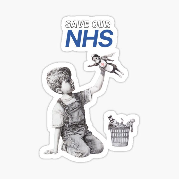 "Save Our NHS" Sticker for Sale by CreativeEmpires | Redbubble