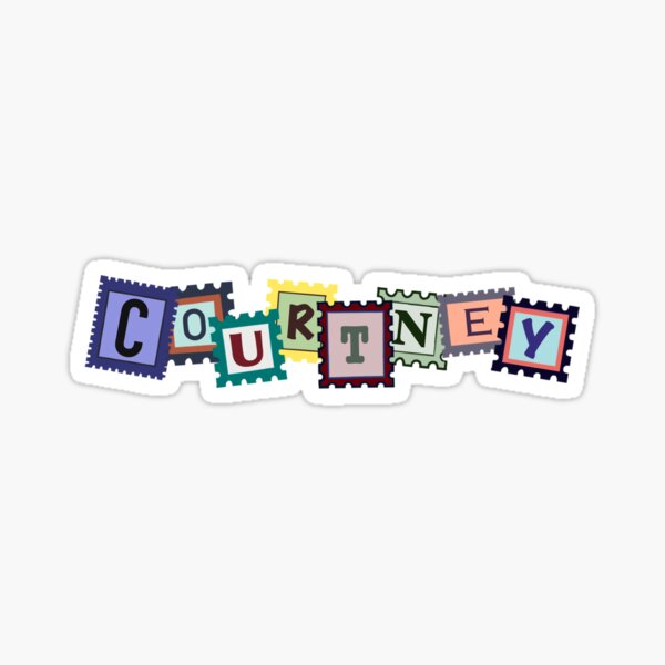 "Courtney Name Vintage Stamp Letters" Sticker for Sale by ...