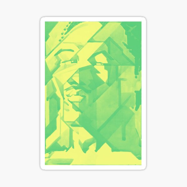 "Lime green Self-portrait" Sticker for Sale by Kyivite | Redbubble