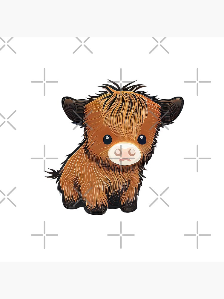 "Cute Mini Fluffy Cows Aesthetic" Art Print for Sale by schizarty ...