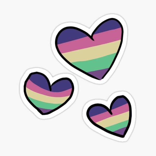 "Amari Attraction Heart Emoji Pride Flag Transparent" Sticker for Sale ...