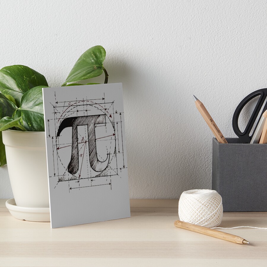 "Pi Symbol Sketch" Art Board Print by SymbolGrafix | Redbubble