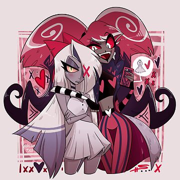 "Vaggette (Vaggie x Velvette )Hazbin Hotel Fanart" Sticker for Sale by ...